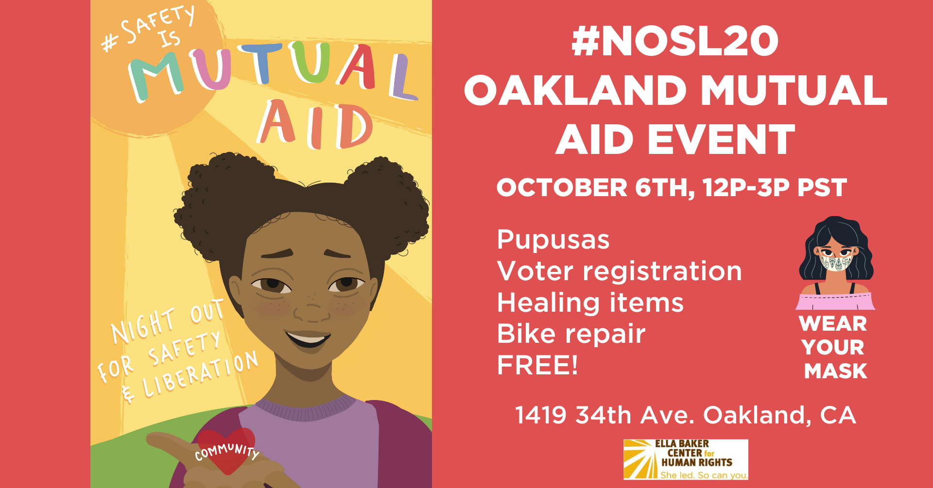 Night Out for Safety and Liberation - Oakland Mutual Aid Event - Ella ...